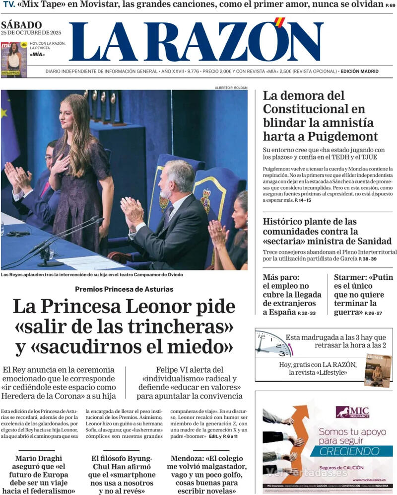 Portada La Razón