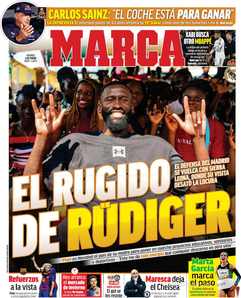 Periódico Marca. Edición de Viernes, 2 de Enero de 2026